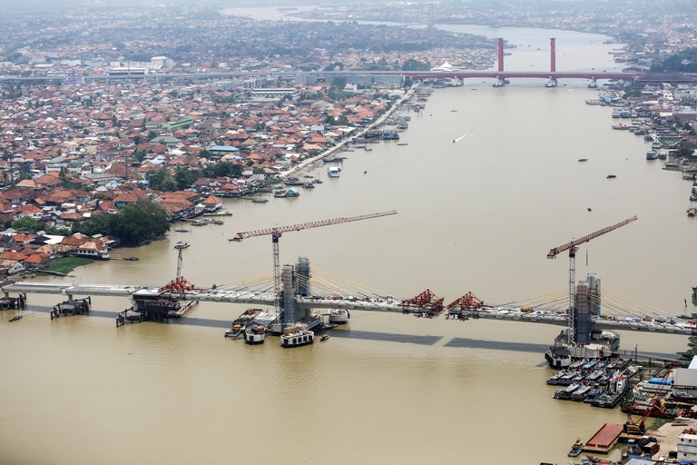 Foto: Mega Proyek Jembatan Musi IV, November 2018 Siap Digunakan | Tagar