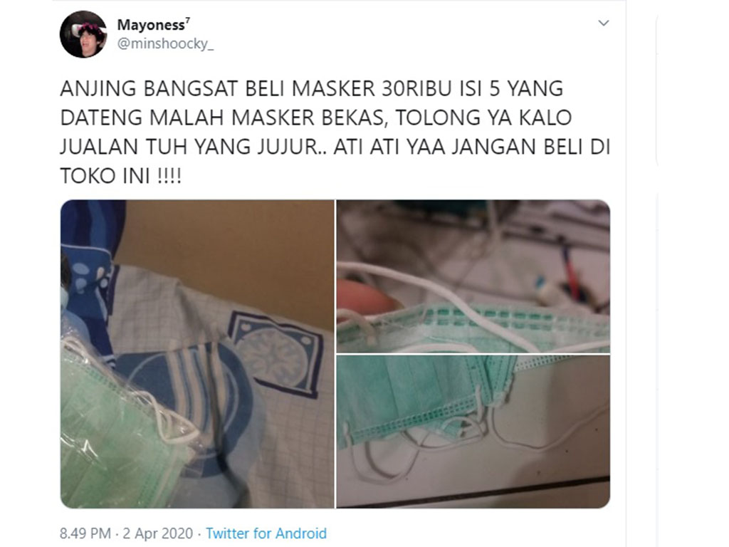 Viral Beli Masker Dapat Yang Bekas Penjual Dimaki Tagar