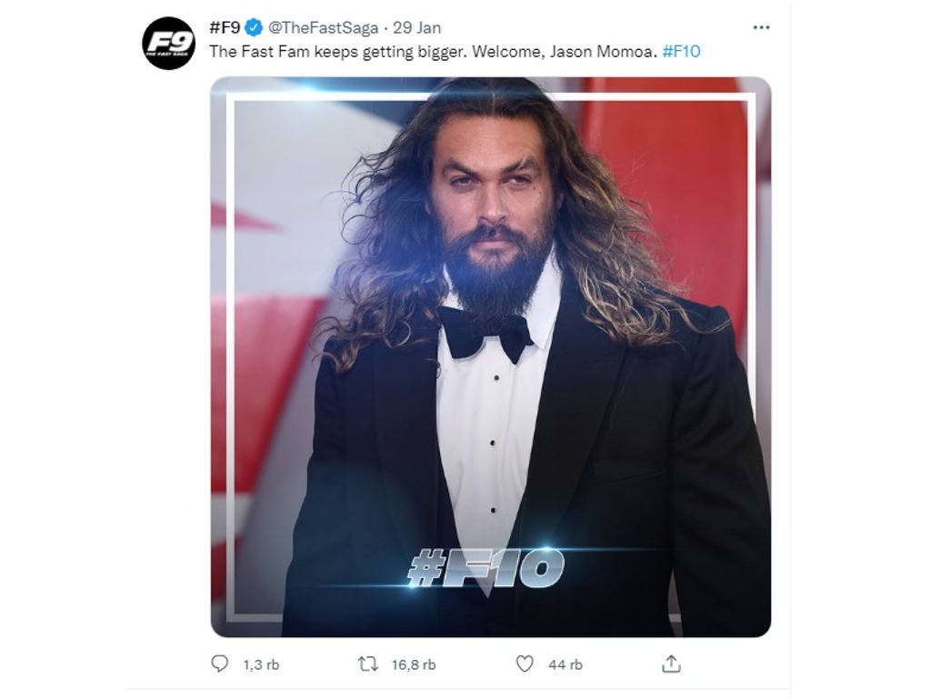Jason Momoa Resmi Gabung Fast and Furious 10, Siap Jadi Villain | Tagar