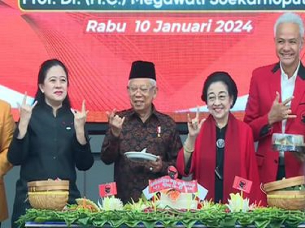 Soal Pose Salam Metal Tiga Jari, Jubir: Wapres Menghargai HUT PDIP | Tagar Soal Pose Salam Metal Tiga Jari, Jubir: Wapres Menghargai HUT PDIP | Tagar
