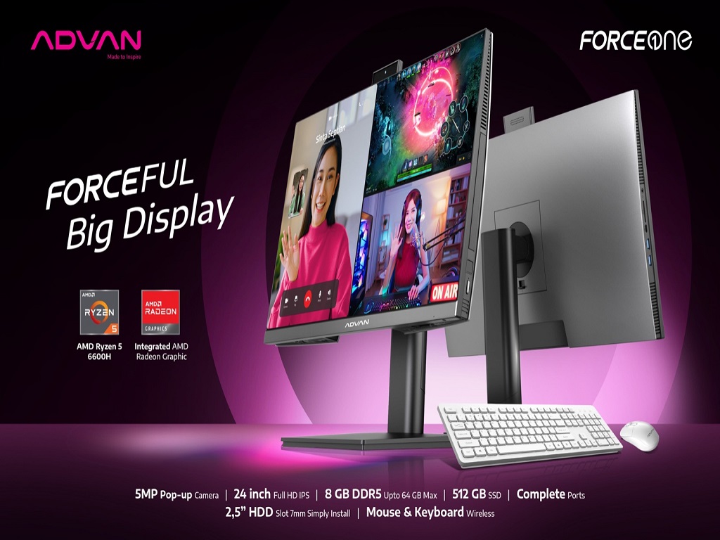 ADVAN Luncurkan Produk Baru All-In-One PC FORCEONE dengan Processor ...